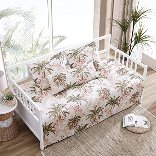 Tommy Bahama - Daybed Set, Cotton Bedding with Matching Shams & Pillow Cover, Lightweight Home Decor for All Seasons (Bonny Cove Beige, Daybed)