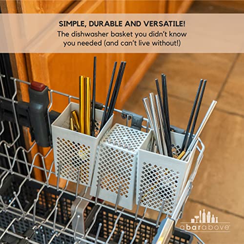 A Bar Above Dishwasher Basket β Plastic Straw Basket to Wash Reusable Straws, Cocktail Picks, & Small Items β Home & Commercial Kitchen Accessories