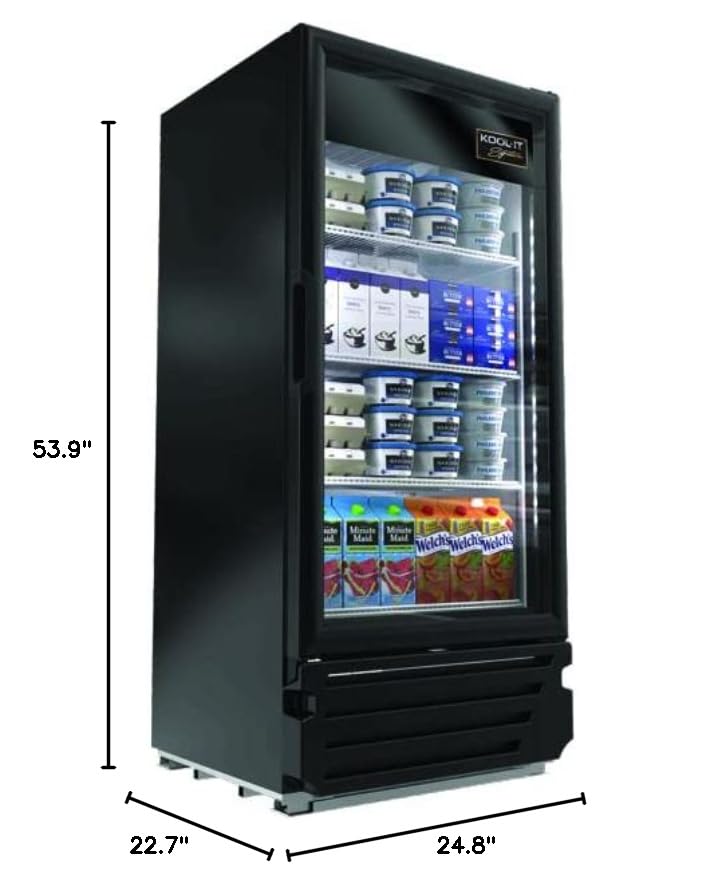 MVP Kool-It MVP LX-10RB Kool-It Signature Merchandiser Refrigerator,9.43 cu. ft. (1) Swing Glass Door hinged on right,Black