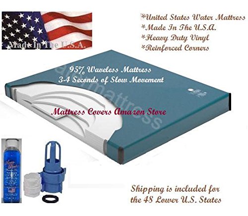 Softside Waterbed Mattress with Organic Bamboo Cover and 95% Waveless (King 76 x 80)
