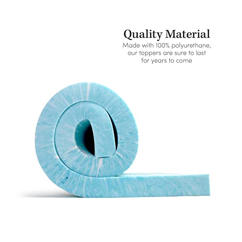 Beautyrest 3 Inch Memory Foam Mattress Topper - Temperature Regulating Mattress Pad - 2 lb Density for High Support and High Response - CertiPUR-US Certified - King Size