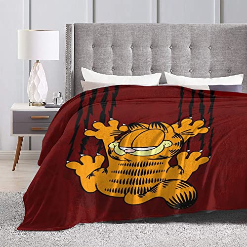 Cartoon Cat Flannel Throw Blanket Luxury Warm Blanket for Sofa Bed Room Decor Car Bed Camping (G1, 40"x50")