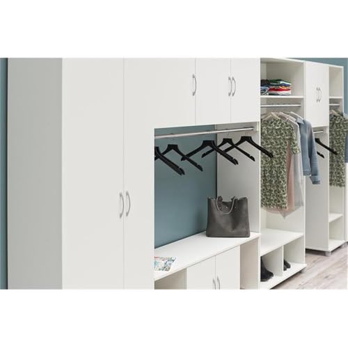 Systembuild Evolution Lory 3 Door Wall Cabinet with Hanging Rod in White