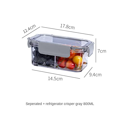 NA Crisper Set Refrigerator Special Food Frozen Sealed Storage Box Plastic Stackable bento Box Lunch Box with lid Suitable for Barbecue Outdoor Food Carrying