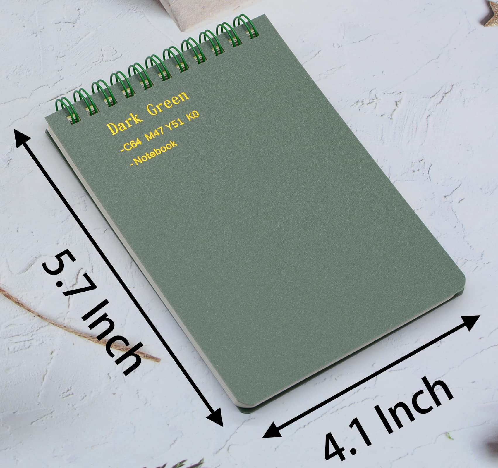 Yansanido Top Bound Spiral Notebook, 8 Pcs 4 Color A6 Size Thick Plastic Hardcover 7mm College Ruled Paper 80 Sheets (160 Pages) Journal for School and Office Supplies (8 Pcs A6)