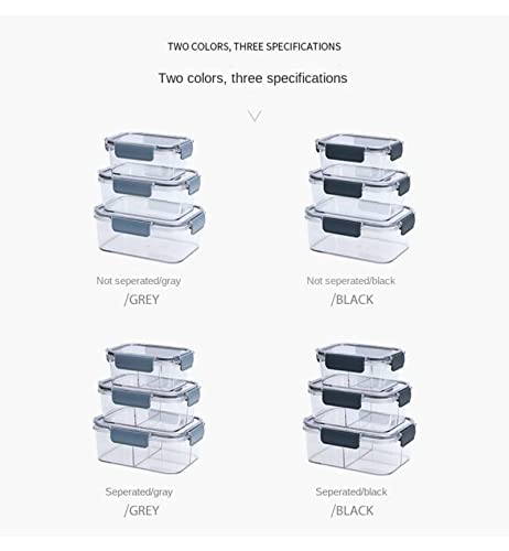 NA Crisper Set Refrigerator Special Food Frozen Sealed Storage Box Plastic Stackable bento Box Lunch Box with lid Suitable for Barbecue Outdoor Food Carrying