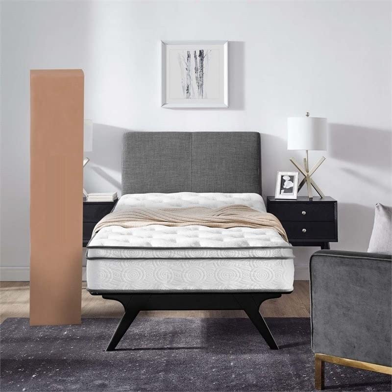 Allora 8" Twin Innerspring Mattress Quilted Pillow Top - Individually Encased Pocket Coils in White