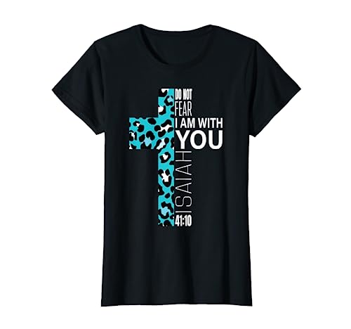 Cute Isaiah 41:10 Do Not Fear Christian Verse Cheetah Easter T-Shirt