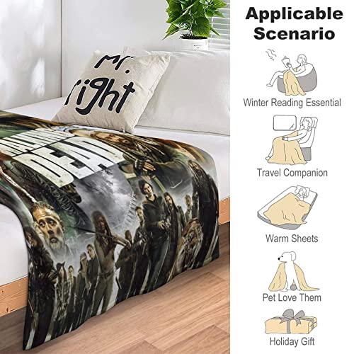 Landosps Nice The Apocalyptic Walking Horror Drama Dead Throw Blanket, Plush Microfiber Halloween Blankets and Throws for Bed, Weighted Air Condition Blanket 40"*50" (100 * 130cm)