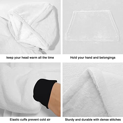 Oversized Wearable Blanket for Women Men, Soft Fleece Hooded Blanket Sweatshirt with Pockets, Avocado Breakfast Comfy Warm Hooded Blanket