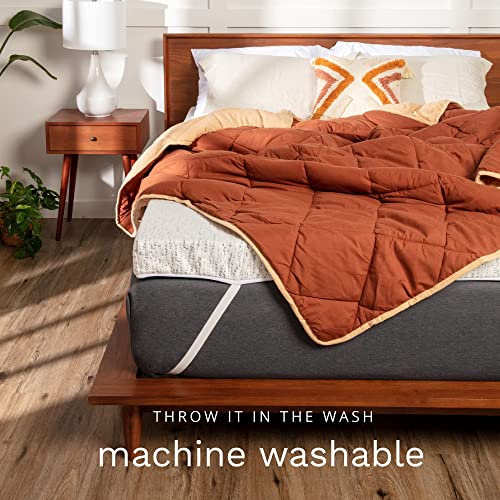 ViscoSoft Twin XL Extra Long Topper + Comforter Bundle