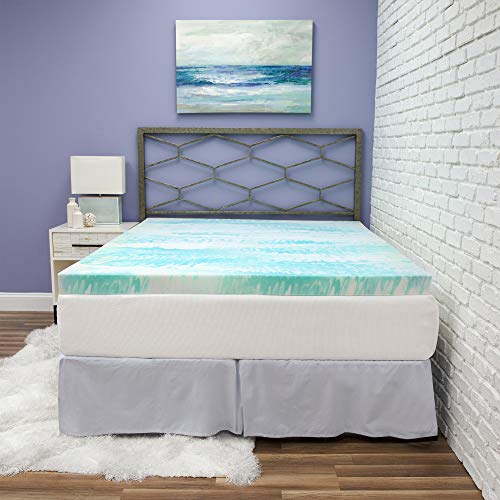 BioPEDIC 3" Gel Swirl Memory Foam Mattress Topper, Full