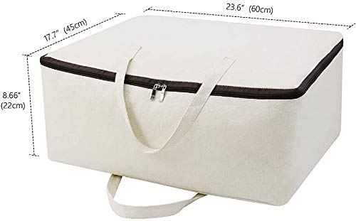 iwill CREATE PRO 100% Cotton Soft Storage Bag, Breathable, Good for Clothes, Bedding Set Organizer, Pack of 2, Light Gray