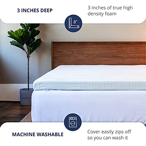 ViscoSoft Twin XL Extra Long Topper + Comforter Bundle
