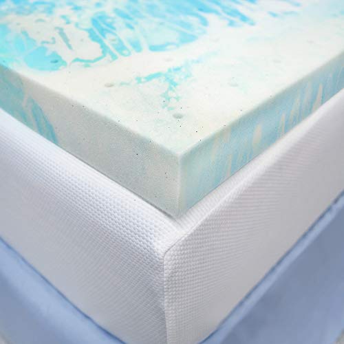 BioPEDIC 3" Gel Swirl Memory Foam Mattress Topper, Full