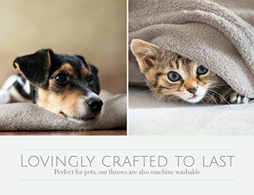 THE FIREFLY COLLECTION Ultra Plush Throw Blanket, 50 x 70 Inches, Linen Tan β Use as Your Couch Throw Blanket or Comfy Chair Blanket Throw β A Perfect Fluffy Blanket for Home and Travel