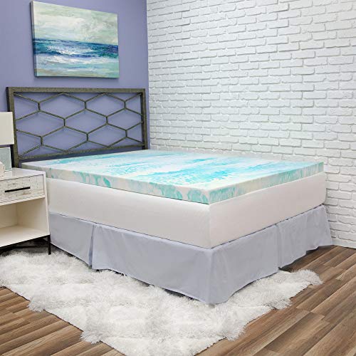 BioPEDIC 3" Gel Swirl Memory Foam Mattress Topper, Full