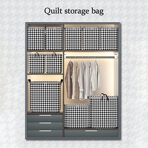 Portable Large Capacity Folding Clothes Wardrobe Sorting Storage Bag - Space Save Lightweight Organizer Box with Reinforced Handle Zipper for Home Office Bedroom Bedding (L(50x50x70cm))
