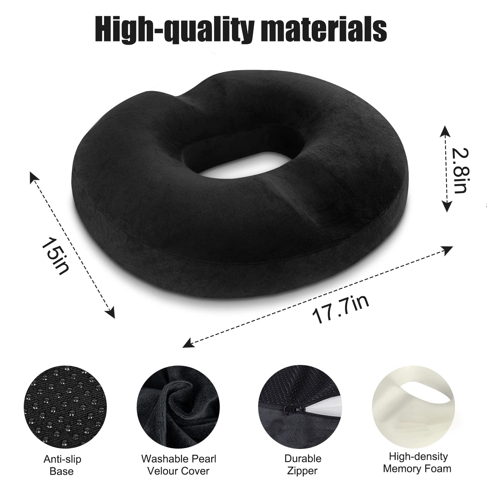 HOMCA Travel Pillow, Portable Head Neck Rest Inflatable Pillow from, Design for Airplanes, Cars, Buses, Trains, Office Napping, Camping - Includes Free Eye mask