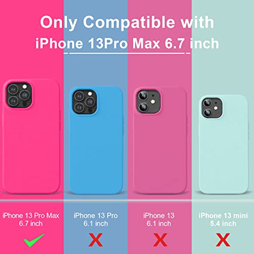 LOVE 3000 Designed for iPhone 13 Pro Max Case, Silicone-Shockproof-Protective Phone Case for iPhone 13 Pro Max 6.7 inch, Hot Pink