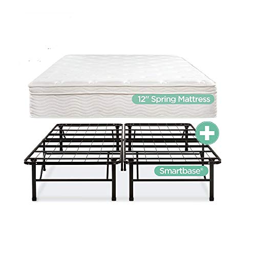 Night Therapy Spring 12 Inch Euro Box Top Mattress and SmartBase Complete Set, King