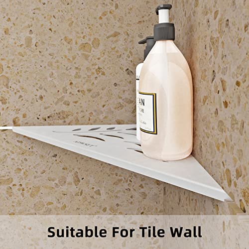 ADWSET Shower Shelf, Shower Corner Shelf Bathroom Organizer for Inside Shower Storage&Kitchen Organization, No Drilling/Rustproof/āAluminum Bathroom Accessories(CS02)