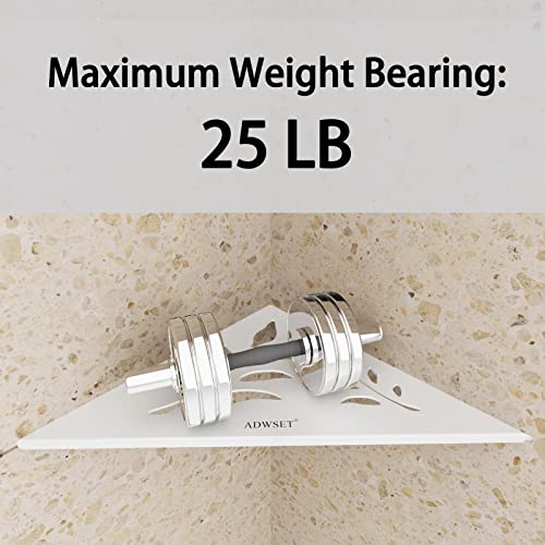 ADWSET Shower Shelf, Shower Corner Shelf Bathroom Organizer for Inside Shower Storage&Kitchen Organization, No Drilling/Rustproof/āAluminum Bathroom Accessories(CS02)