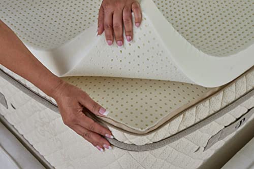 Latex for Less 3" Soft Matress Topper | Luxurious Comfort and Support | Organic Certified Latex| Deep Rejuvenating Sleep | Made in The USA | Support for Shoulders, Hips, Back and Knees| Queen