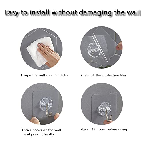 HSLFUAI Hanging Storage Bag for Bathroom, Behind Door, Bedroom, Washing Table Storage, Multifunctional Storage Bag with 3 Sticky Wall Hooks (3Layer, Blue)