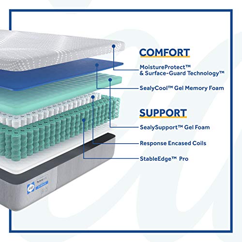 Sealy Posturepedic Hybrid Medina Firm Feel Mattress and 9-Inch Foundation, King