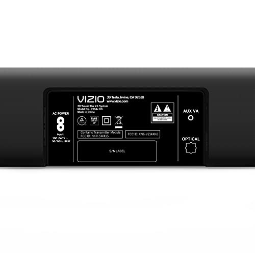 VIZIO V-Series 2.1 Home Theater Sound Bar with DTS Virtual:X, Wireless Subwoofer and Alexa Compatibility, V214x-K6, 2023 Model