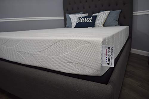 American Mattress Company 8" Graphite Infused Memory Foam-Sleeps Cooler-100% Made in The USA-Medium Firm (Custom (Queen +))