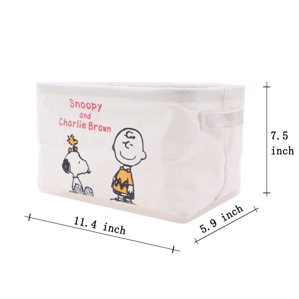 Finex 2 Pcs Set Random Patterns - White Dog Portable Collapsible silicone Rectangular Storage Bins Basket with Handles for Organizing Bathroom Home Office Toy Room Cube Shelf Closet