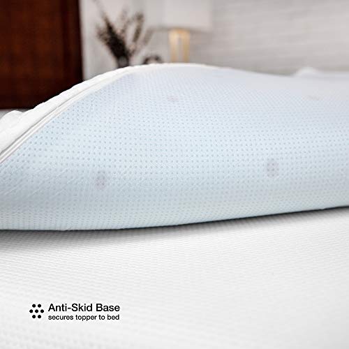 SensorPEDIC 2-Inch Majestic Ventilated Mattress Topper, Queen, White