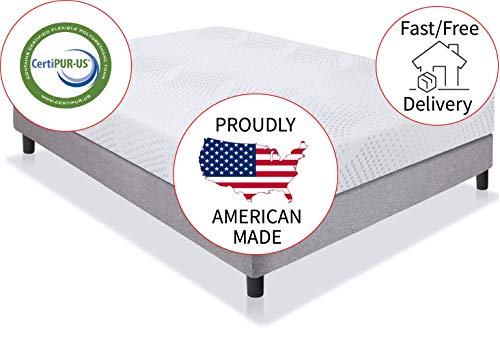 American Mattress Company 8" Graphite Infused Memory Foam-Sleeps Cooler-100% Made in The USA-Medium Firm (Custom (Queen +))