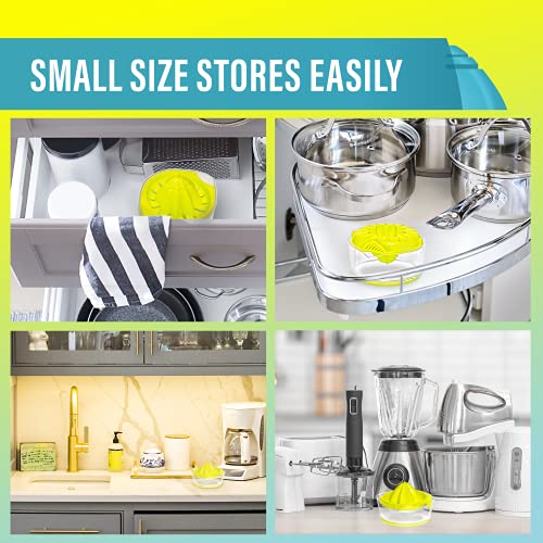 ARK Reamer Lemon Squeezer - Citrus Juicer, BPA-Free, Anti-Slip Hand Press w/Measuring Cup - Easy to Use & Clean Manual Juicers for Fresh Orange or Lime Juice - Kitchen Gadgets
