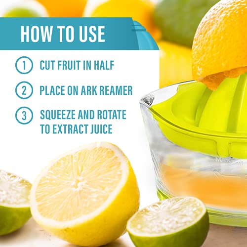 ARK Reamer Lemon Squeezer - Citrus Juicer, BPA-Free, Anti-Slip Hand Press w/Measuring Cup - Easy to Use & Clean Manual Juicers for Fresh Orange or Lime Juice - Kitchen Gadgets