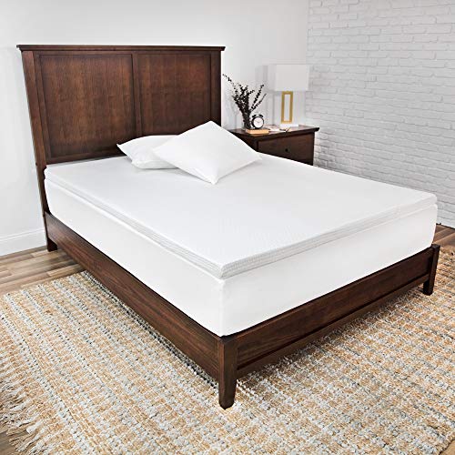 SensorPEDIC 2-Inch Majestic Ventilated Mattress Topper, Queen, White