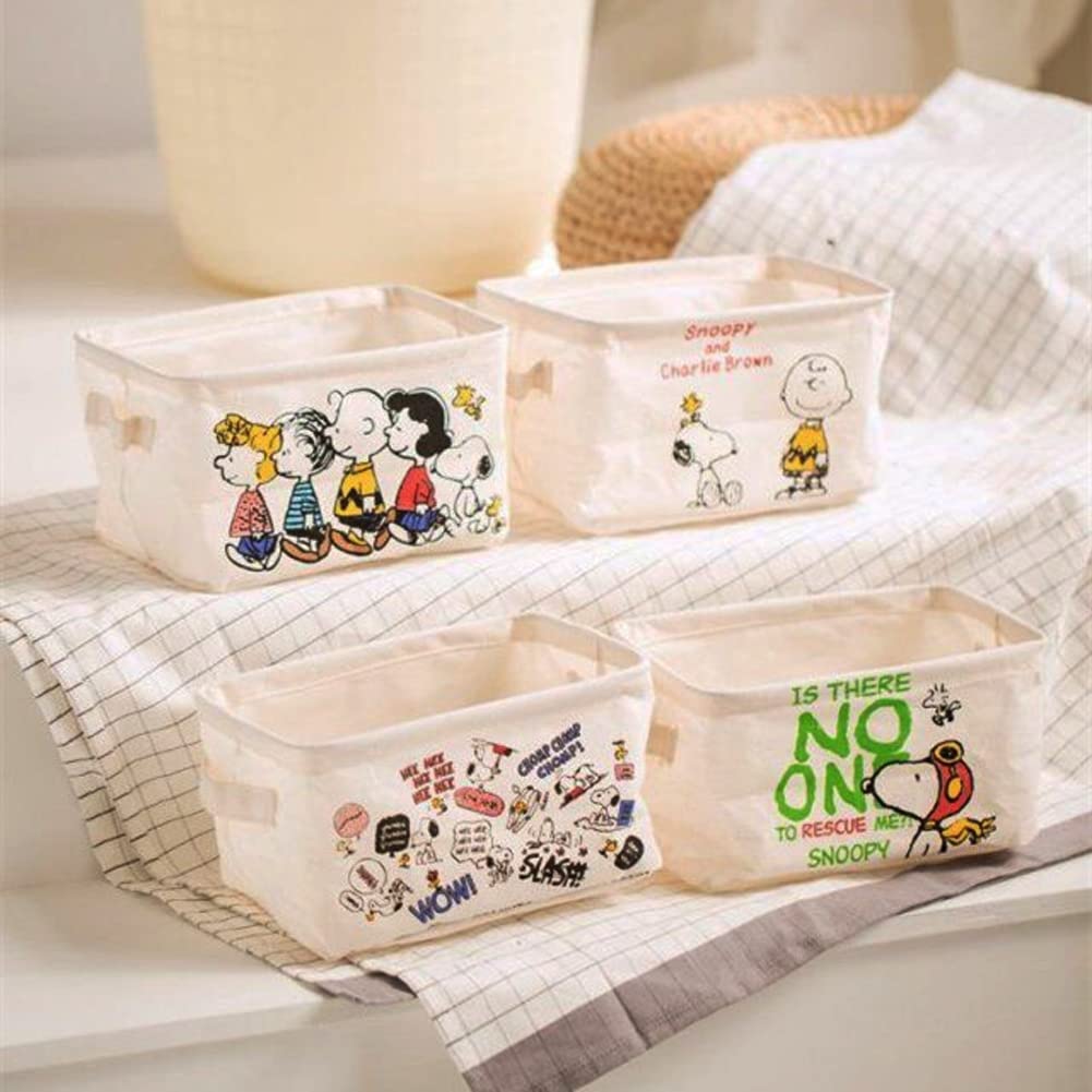 Finex 2 Pcs Set Random Patterns - White Dog Portable Collapsible silicone Rectangular Storage Bins Basket with Handles for Organizing Bathroom Home Office Toy Room Cube Shelf Closet