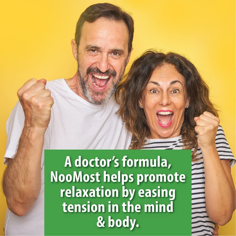 NooMost Mood Support Supplement for Mood Boost, Calm Mind & Body, Stress Response, Energy Supplement β Herbal Adaptogens: Ashwagandha, L Tyrosine, 5 HTP, Passion Flower, 30 Counts