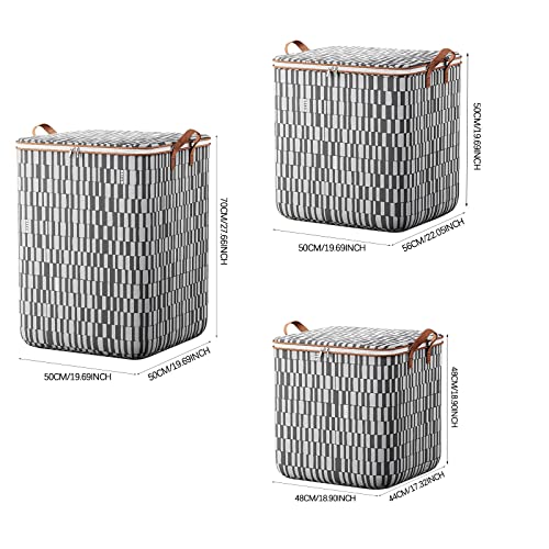 FUELEGO 2023 Storage Bag Box Large Capacity Portable Wardrobe Sorting Clothes Box with Reinforced Handle Zipper for Storing Clothes Pillow Blanket Quilt
