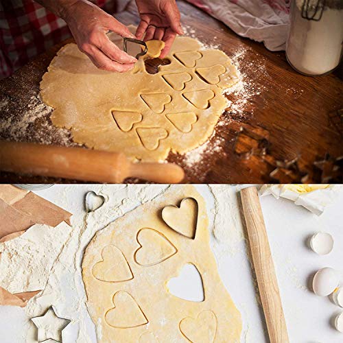 Cookie Cutters Biscuit Shapes Set, 12PCS Cookie Pastry Fruit Vegetables Stainless Steel Molds Cutters | Heart Star Circle Flower Shaped Mold Cookie Cutters For Halloween Christmas Valentine