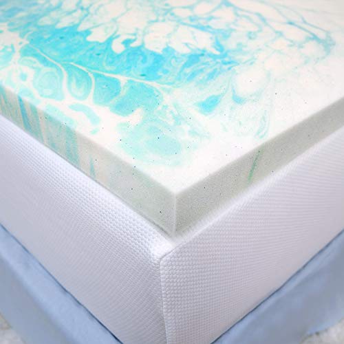 BioPEDIC 2" Gel Swirl Memory Foam True to Size Mattress Topper, California King