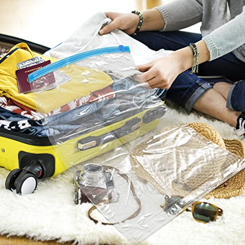 Veemoon Compression Bags 10pcs Travel Space Saver Bags Vacuum Storage Bags Roll-up Sealer Bags No Vacuum Pump Needed for Clothes Bedding Luggage Packing