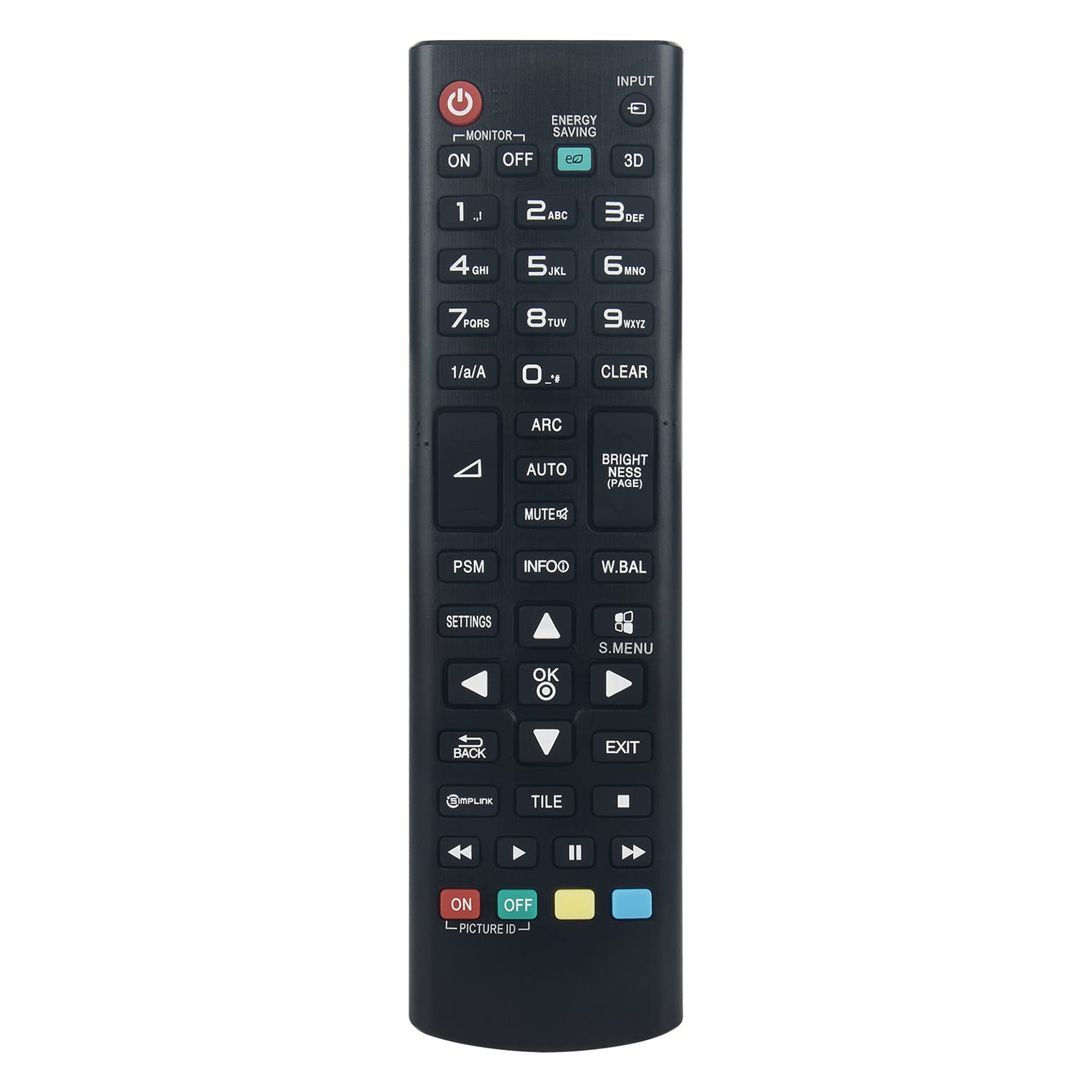 AKB73715642 Remote Control Replacement Supports for LG Monitor 55LS35A 42LS35A 32LS33A 47LS35A 42LS33A 55LS33A 65LS33A 47LS33A 42WL30MS 55WL30MS 60WL30MS 47WL30MS 55LS33A5BC 55LS33A5DC 42WL30MSD