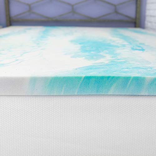 BioPEDIC 2" Gel Swirl Memory Foam True to Size Mattress Topper, California King