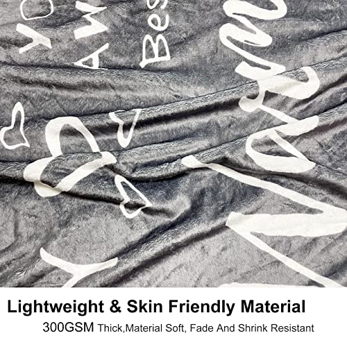 Grey Plush Cozy Blanket Fleece Throw Blanket,Super Soft Fuzzy Flannel Throw Blanket for Couch Sofa Bed and Office Napping,Inspirational Blanket Gifts Warm Throw Blankets All Season 50"×60"