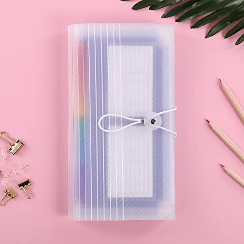 SKYDUE Receipt Coupon Organizer Holder, 13 Pockets Small Accordion File Organizer, Expanding File Folder for Envelope, Bill, Check Tax. 10 * 5.5 Inches