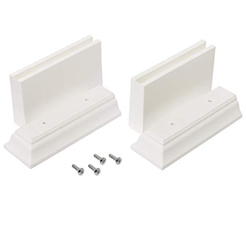 Zenna Home Over-The-Toilet Spacesaver, with 2 Glass Doors, Bathroom Storage, Espresso, White & Bathroom Leg Extension Kit Spacesavers, 3" - 4.5", White 2 Pieces