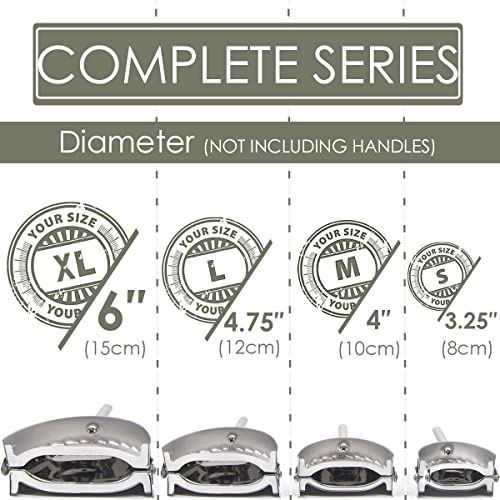 Best Utensils Stainless Steel Ravioli Mold Empanada Press Pierogi Dumpling Maker Wrapper Pastry Dough Cutter Kitchen Accessories (L: 4.75 inch)